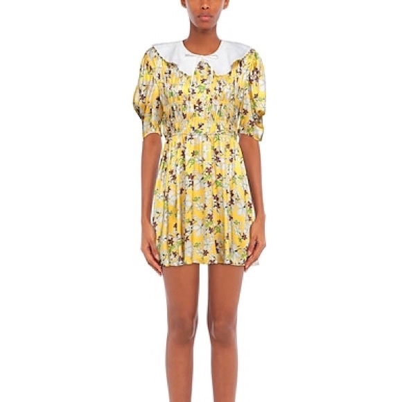 Miu Miu | Dresses | New 897 Miumiu Babydoll Viscose Floral Lace Collar ...